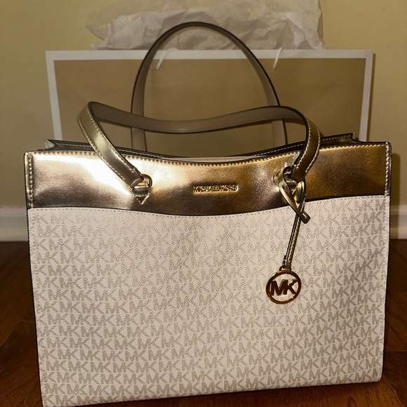 Michael Kors | Bags | Michael Kors Gold Womens Tote Bag | Poshmark